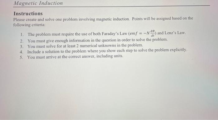 Solved Instructions Please create and solve one problem | Chegg.com