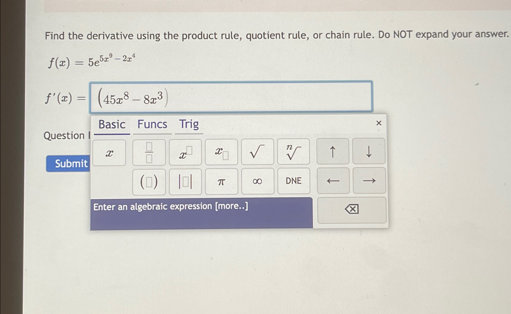 Solved Find the derivative using the product rule, quotient | Chegg.com