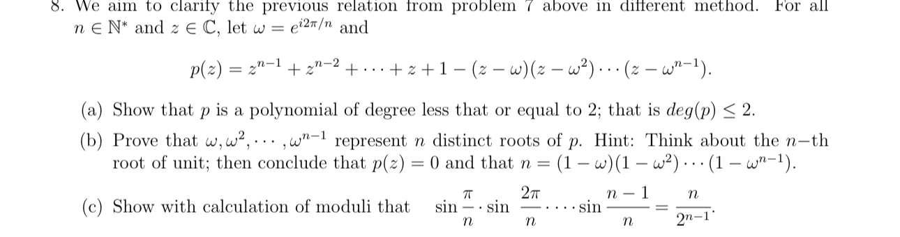 Solved We aim to clarify the previous relation from problem | Chegg.com