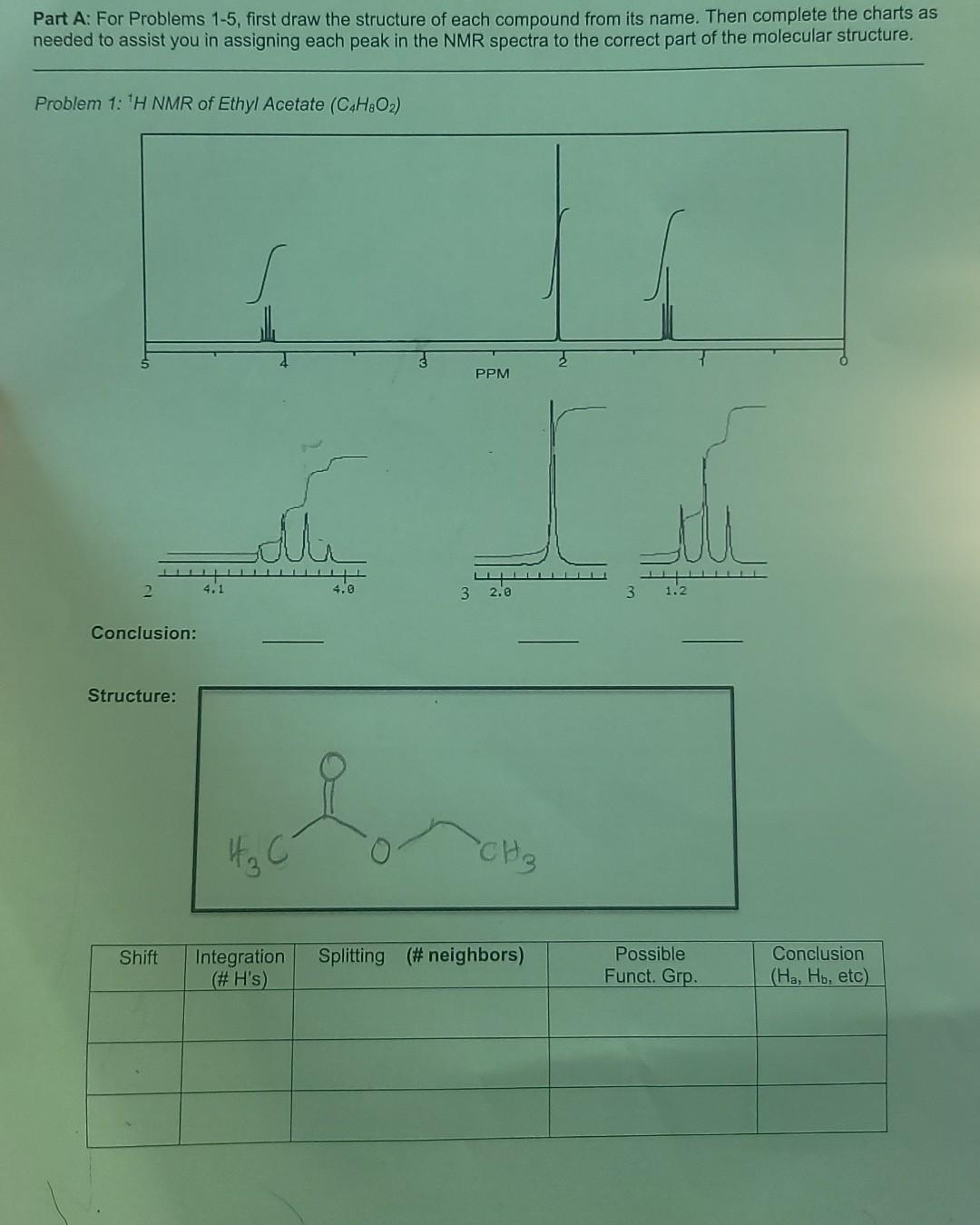 Solved Part A: For Problems 1-5, first draw the structure of | Chegg.com