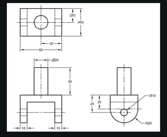 Solved Create an isometric drawing of the object shown in | Chegg.com