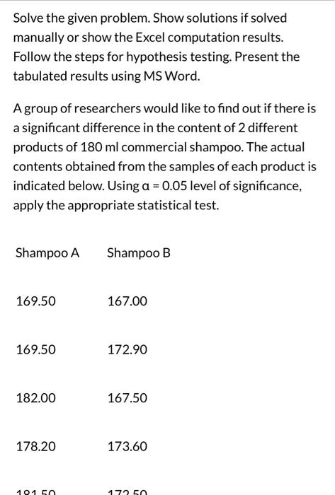 Solved Solve the given problem. Show solutions if solved | Chegg.com