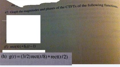Solved Graph the following magnitude and phase of the CTFTs | Chegg.com