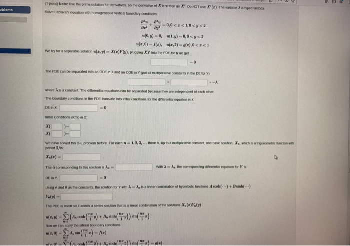 Solved oblems (1 pont) Note: Use the prime notation for | Chegg.com