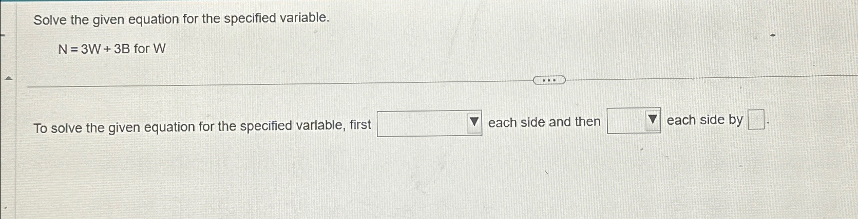 Solved Solve the given equation for the specified | Chegg.com