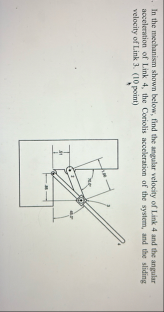 In the mechanism shown below, find the angular | Chegg.com