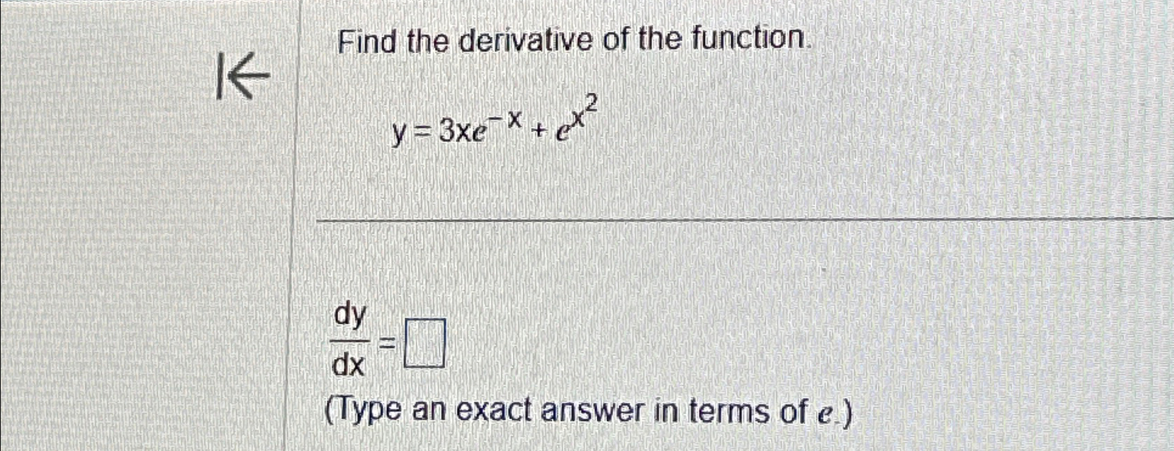 Solved Find the derivative of the | Chegg.com