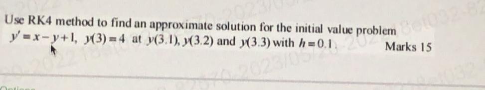 Solved Use RK4 method to find an approximate solution for | Chegg.com