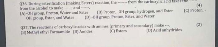 Solved Q30. Lower molecular weight alcohols, aldehydes, | Chegg.com