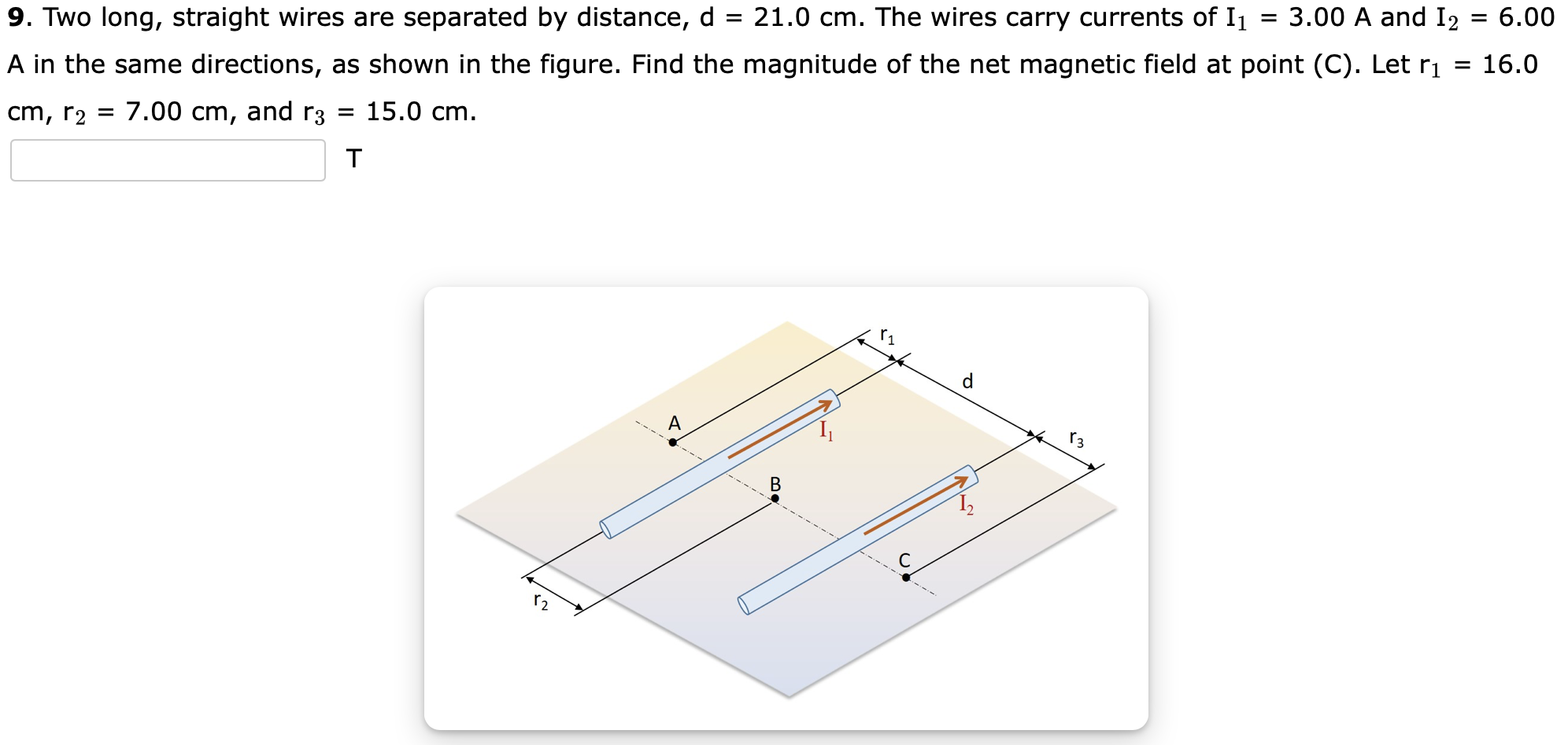 Solved Two long, straight wires are separated by distance, | Chegg.com