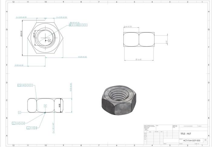 Solved aboratory 3: Applying GD\&T in Engineering Drawings | Chegg.com