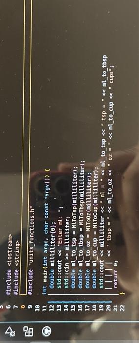Solved How can i fix the conversions of my code use both | Chegg.com