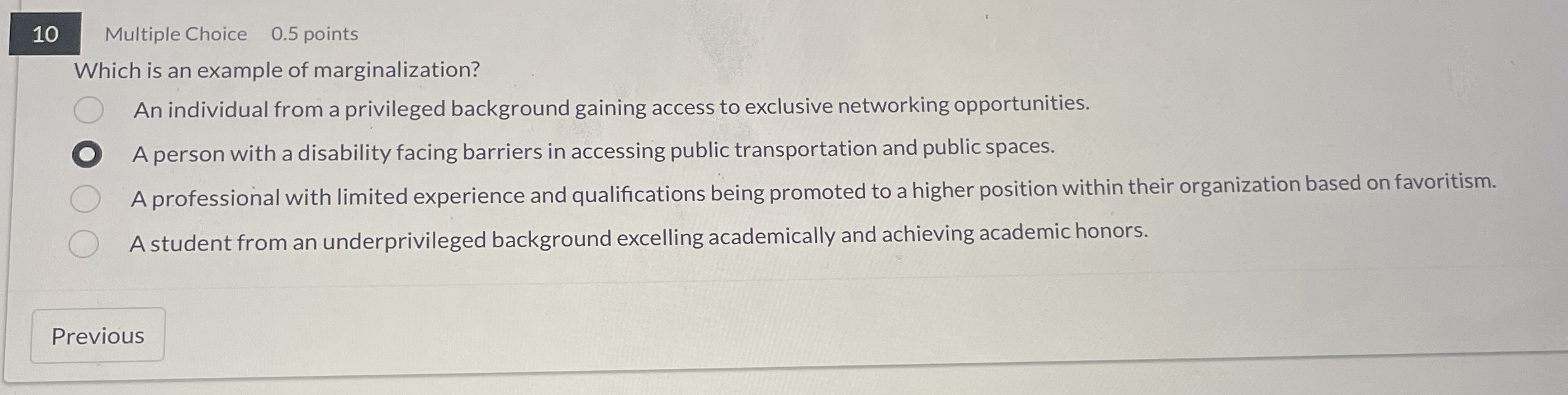 Solved 10Multiple Choice0.5 ﻿pointsWhich is an example of | Chegg.com
