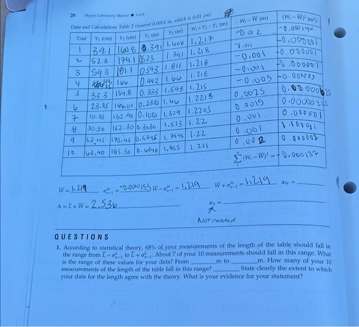 1 LABORATORY 1 Measurement of Length LABORATORY | Chegg.com
