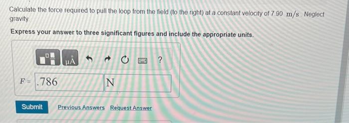 Solved Part Of A Single Rectangular Loop Of Wire With 