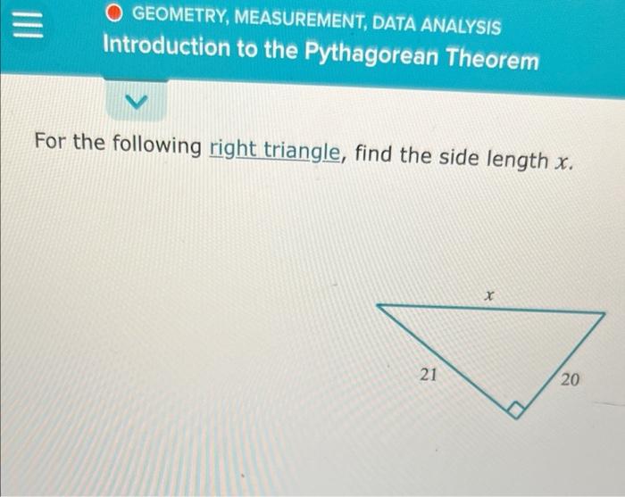 Solved O GEOMETRY, MEASUREMENT, DATA ANALYSIS Introduction | Chegg.com