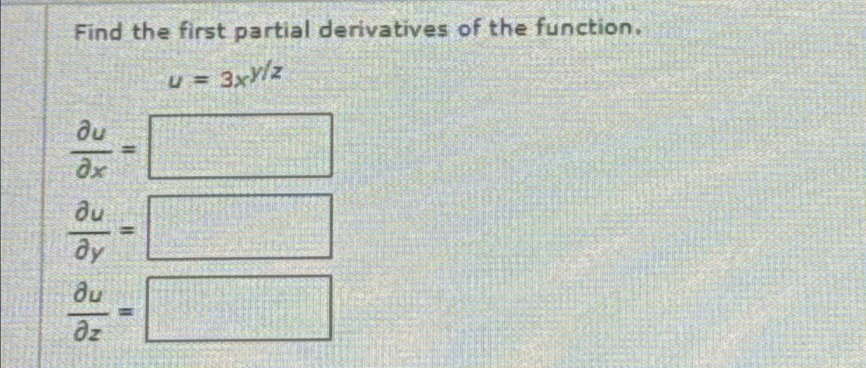 Solved Find the first partial derivatives of the | Chegg.com