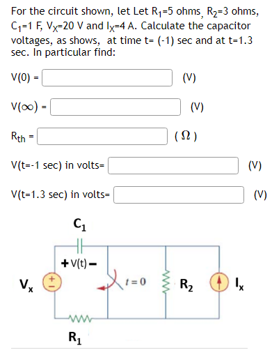 Solved For the circuit shown, let Let R1=5 ﻿ohms, R2=3 | Chegg.com