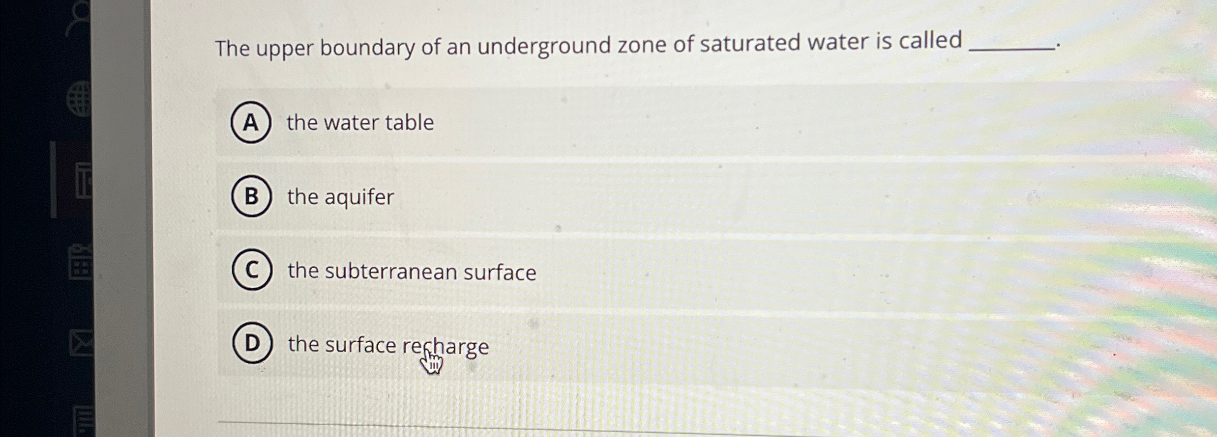 Solved The upper boundary of an underground zone of | Chegg.com