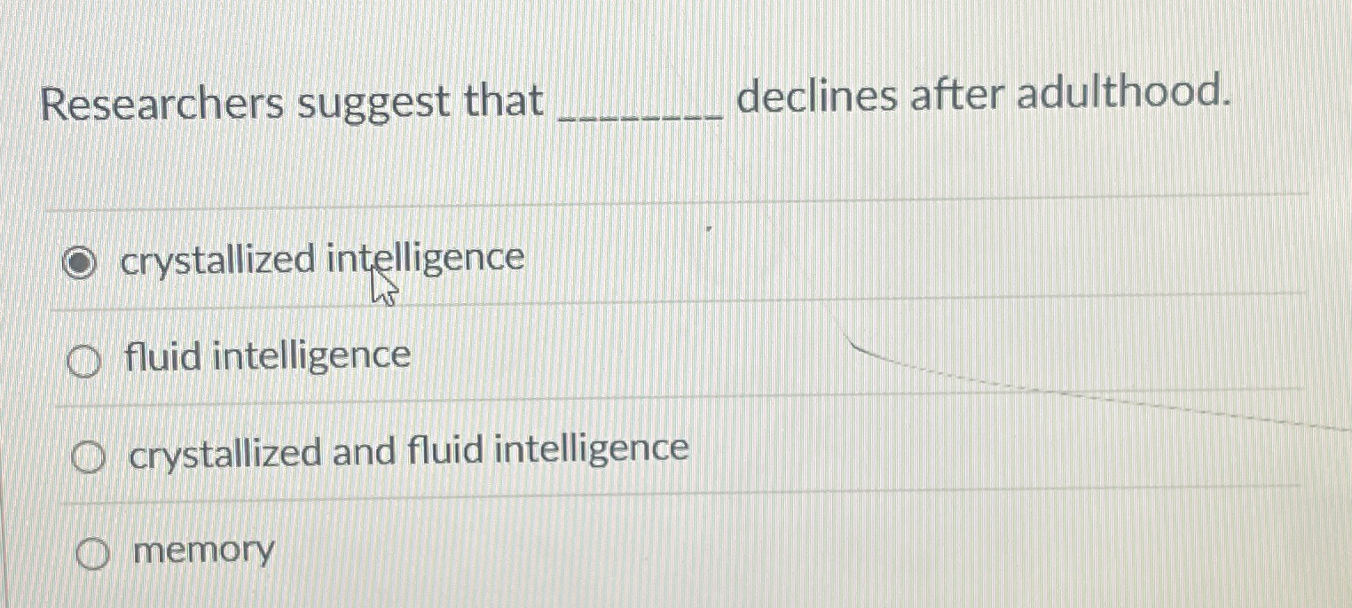 Solved Researchers suggest thatdeclines after | Chegg.com