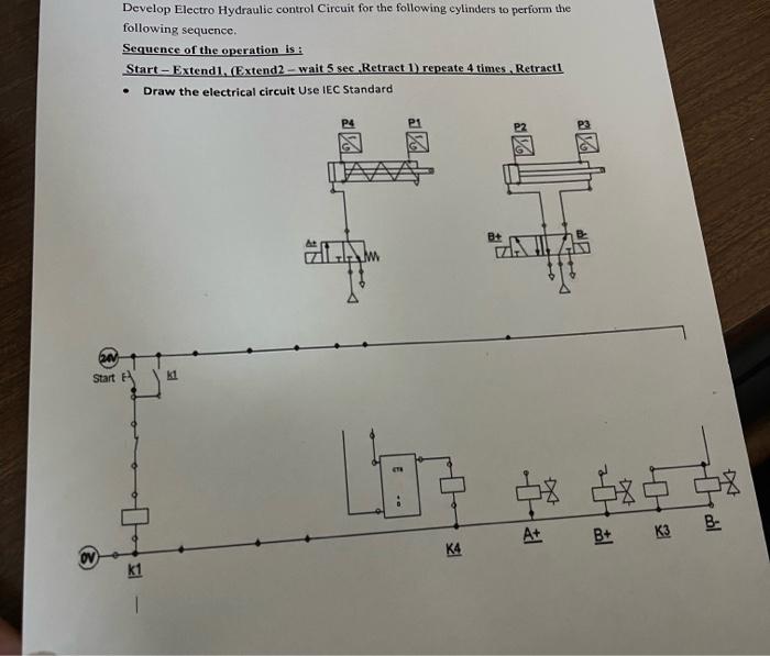 Develop Electro Hydraulic control Circuit for the | Chegg.com