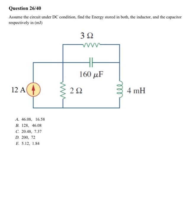 Solved Assume the circuit under DC condition, find the | Chegg.com
