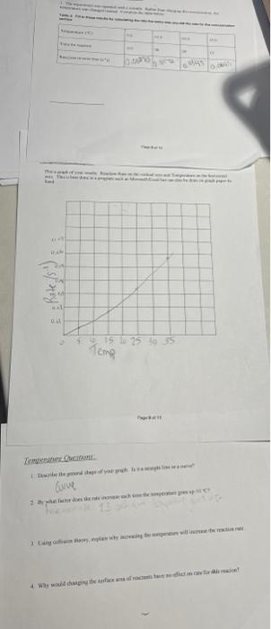 1. Describe the general shape of your graph. Is it a | Chegg.com