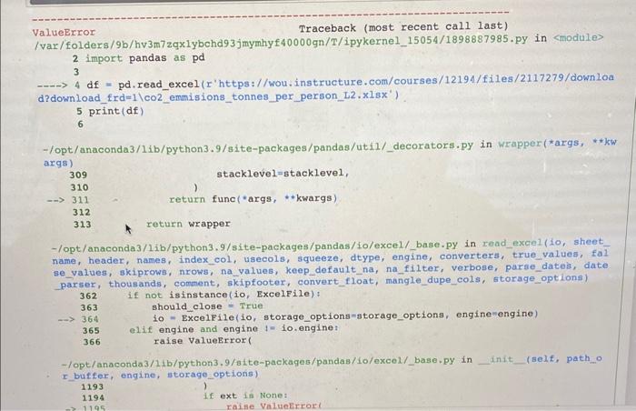 Solved Traceback Most Recent Call Last Valueerror