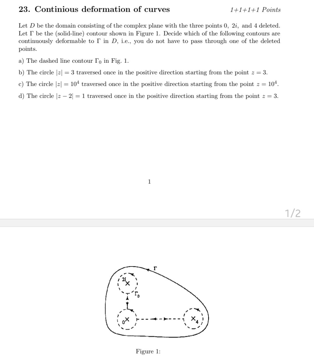 Solved Continious deformation of curves1+1+1+1 ﻿PointsLet D | Chegg.com