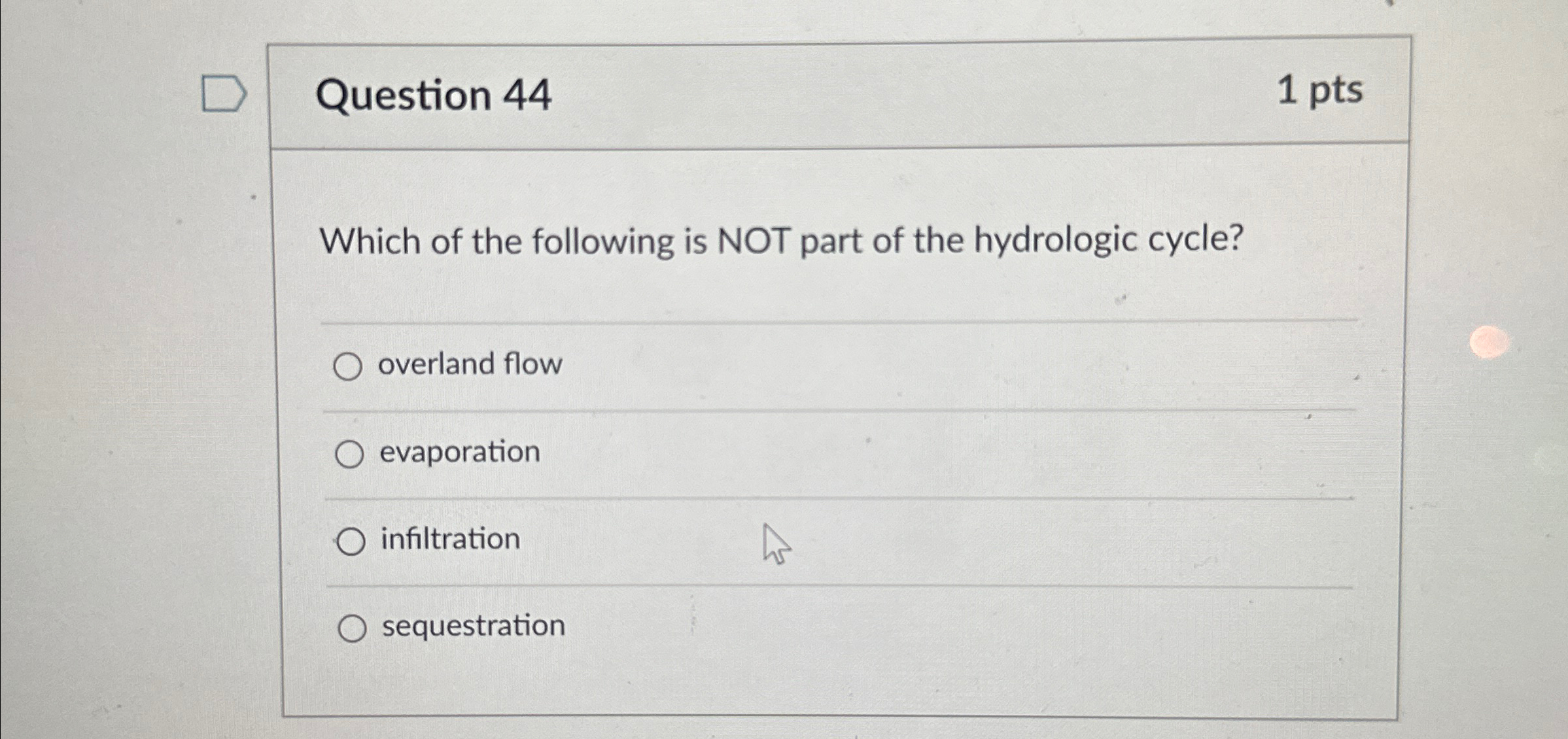 Solved Question 441 ﻿ptsWhich of the following is NOT part | Chegg.com