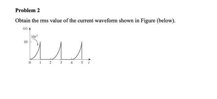 Solved Obtain the rms value of the current waveform shown in | Chegg.com