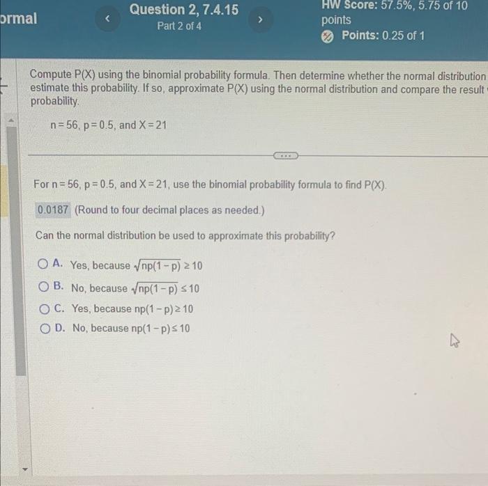 Solved Compute P(X) using the binomial probability formula. | Chegg.com