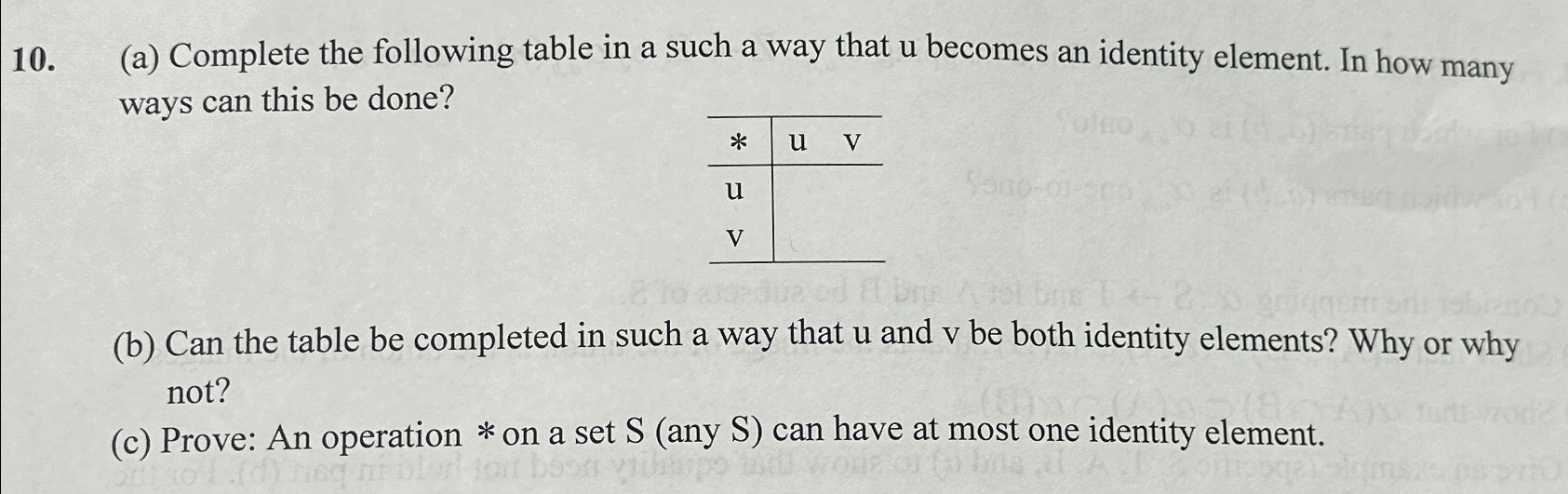 (a) ﻿Complete the following table in a such a way | Chegg.com