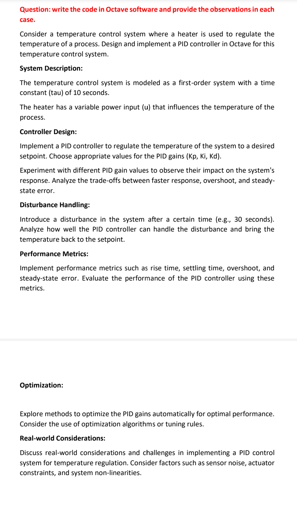 Solved Question: write the code in Octave software and | Chegg.com