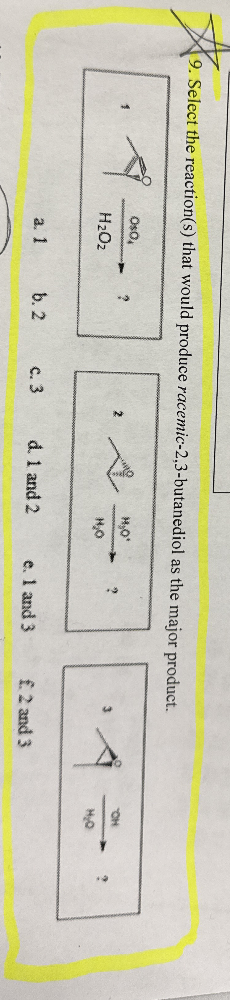 Solved Select the reaction(s) ﻿that would produce | Chegg.com