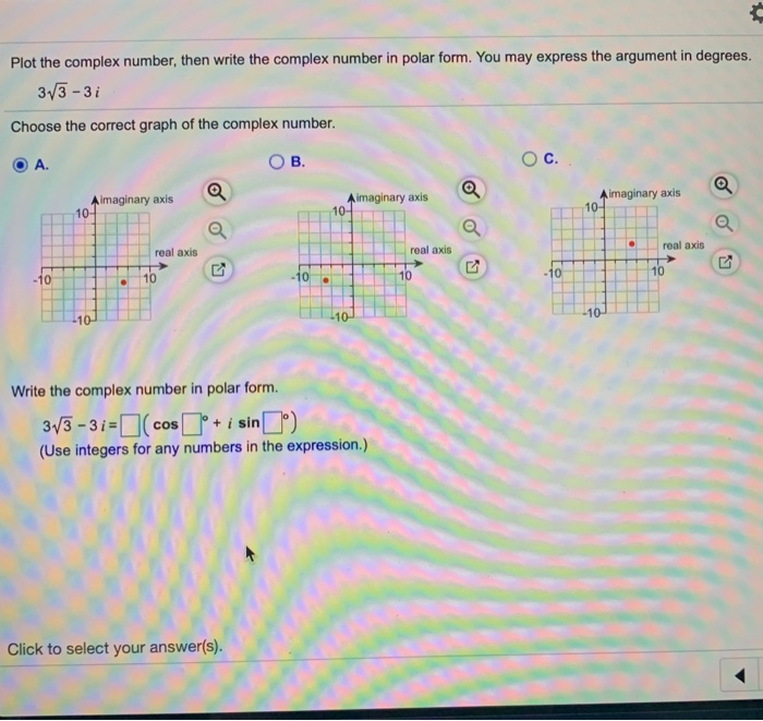Solved Plot the complex number, then write the complex | Chegg.com