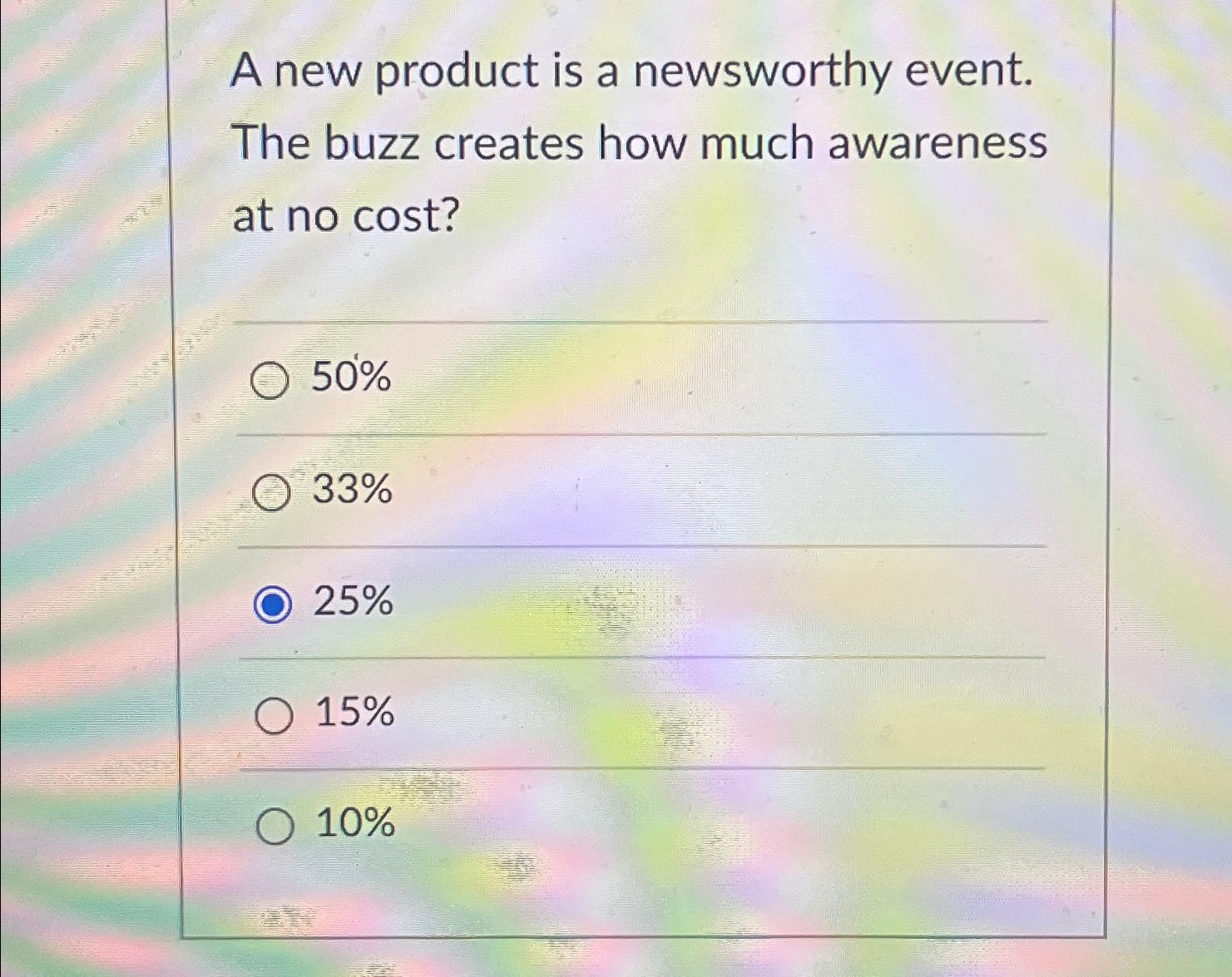 Solved A new product is a newsworthy event. The buzz creates | Chegg.com