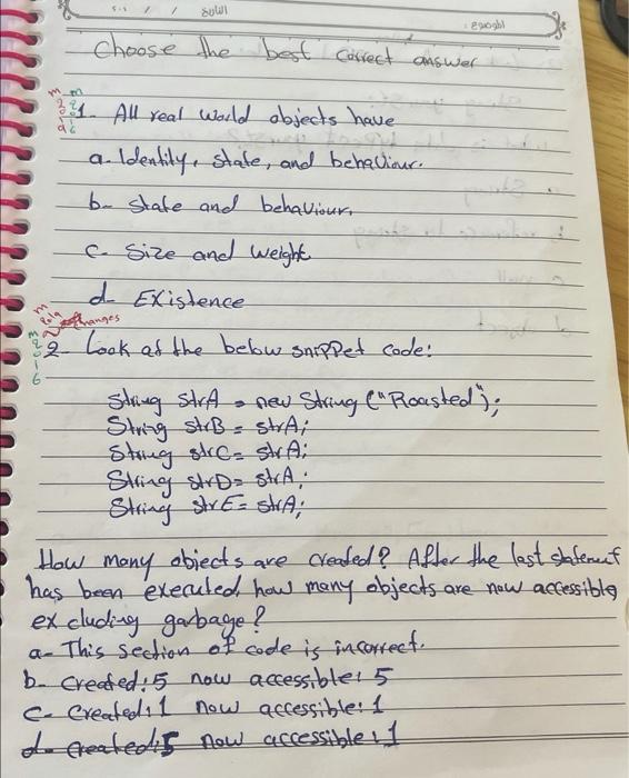 Solved Choose the begt carrect answer 1. All real world | Chegg.com