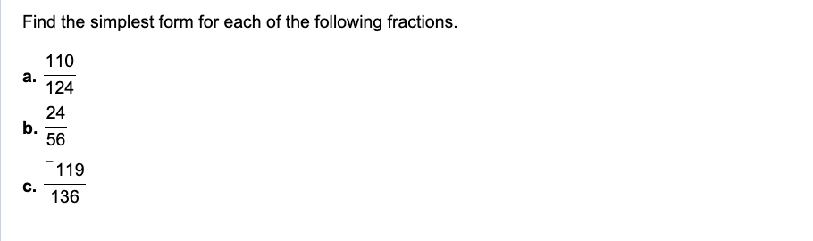 Solved Find the simplest form for each of the following | Chegg.com
