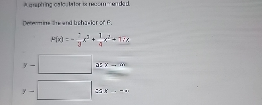 Solved A graphing calculator is recommended.Determine the | Chegg.com