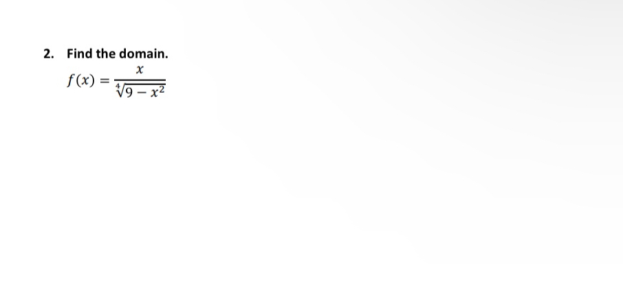 Solved Find the domain.f(x)=x9-x24 | Chegg.com