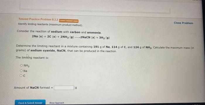 Solved Tutored Practice-Problem 8.3.2 Eansw vowerwave | Chegg.com