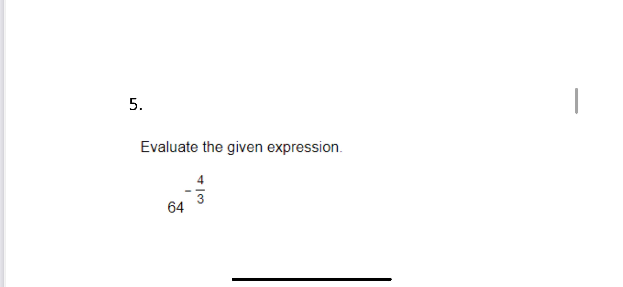 Solved Evaluate the given expression.64-43 | Chegg.com