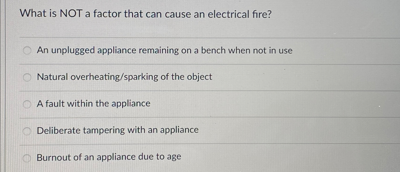 What is NOT a factor that can cause an electrical | Chegg.com
