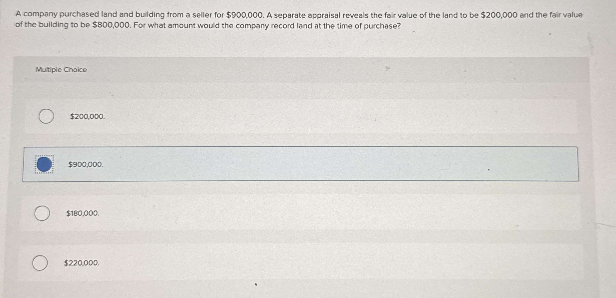 Solved A company purchased land and building from a seller | Chegg.com