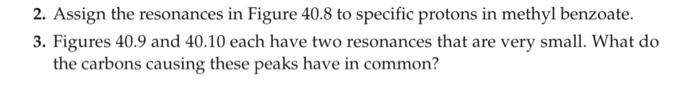 Solved FIG. 40.8 The 1H NMR spectrum of methyl benzoate ( | Chegg.com