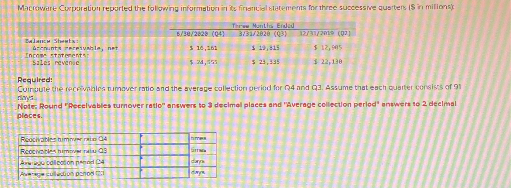 Solved Macroware Corporation reported the following | Chegg.com Solved Macroware Corporation reported the following | Chegg.com