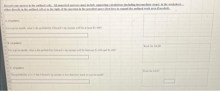 Solved show all work on the side and excel work as well | Chegg.com