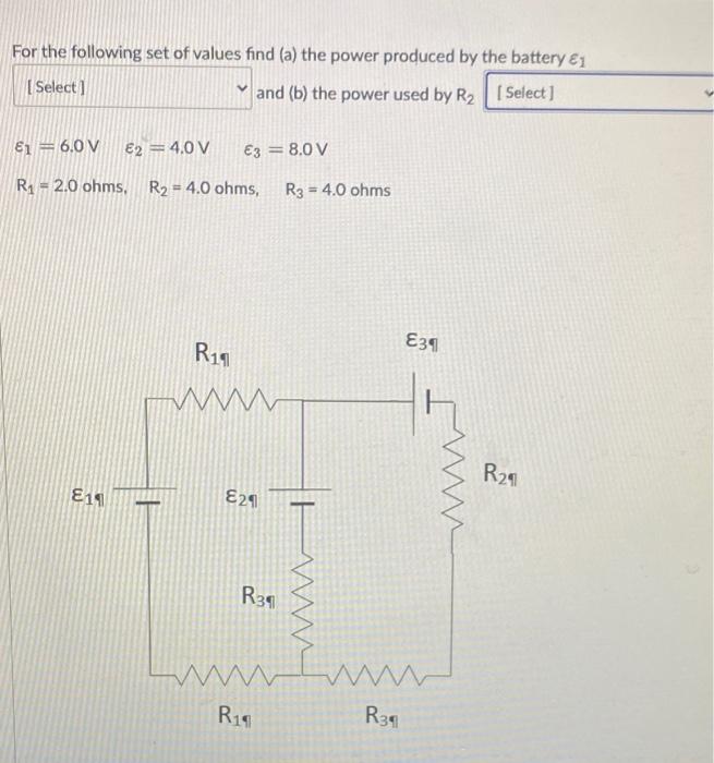 Solved For the following set of values find (a) the power | Chegg.com