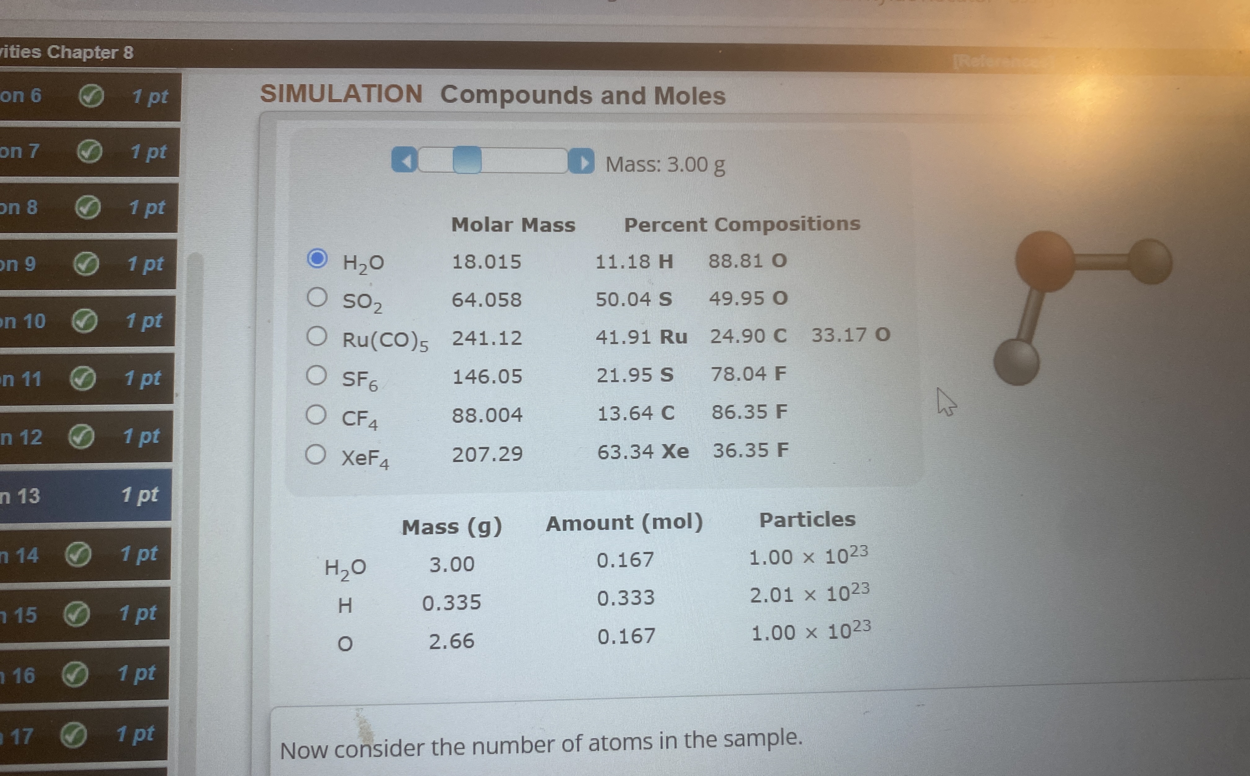 Solved SIMULATION Compounds and MolesNow consider the number | Chegg.com